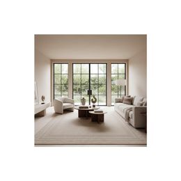 KADIMA DESIGN Outdoorteppich VENTOUX, mit Bord&uuml;re, Beige, 240 x 340 cm