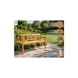 ECONELO 3-Sitzer Gartenbank aus Akazienholz, ca. 157 x 49 x 82cm - Rose