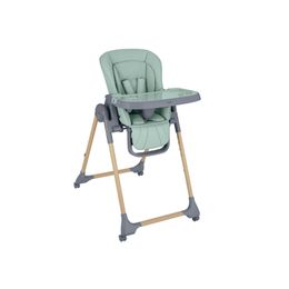 Kikka boo Kinderhochstuhl Olive 2 klappbar R&auml;der h&ouml;henverstellbar Ablagefach gr&uuml;n
