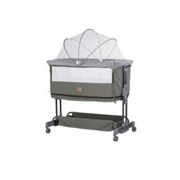Chipolino Beistellbett Zen 2 in 1 Babybett Schaukelfunktion 7 H&ouml;hen Moskitonetz gr&uuml;n