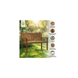 ECONELO 2-Sitzer Gartenbank aus Akazienholz, ca. 118 x 58 x 89 cm - Braun