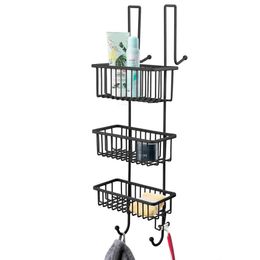 bremermann Duschregal,, Schwarz, Metall, 25x75x12 cm, Badezimmer, Baden & Duschen, Duschablagen