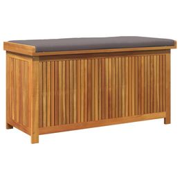 vidaXL Outdoor-Kissenbox, Dunkelgrau, Holz, Rechteckig, 50x60.5x113 cm, Aufbewahrung & Schutzh&uuml;llen, Gartenboxen