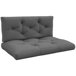 Outsunny Sitzkissen,, Dunkelgrau, Kunststoff, 80x12x120 cm, Outdoor-Kissen, Outdoor-Sitzkissen