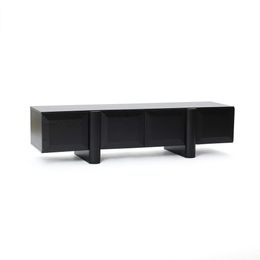 Hometopia Tv-Schrank, Schwarz, Holz, Quadratisch, 160x40x40 cm, Wohnzimmer, Wohnw&auml;nde, Lowboards, Lowboards stehend
