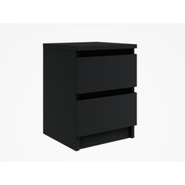 Emix24 Nachttisch, Schwarz, Holzwerkstoff, 30x41x30 cm, Schlafzimmer, Nachttische