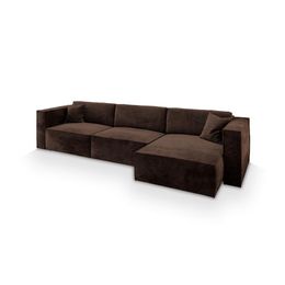 Masseno Ecksofa, Braun, Kunststoff, 5-Sitzer, L-Form,L-Form, 347x148 cm, Wohnzimmer, Sofas & Couches, Wohnlandschaften, Ecksofas