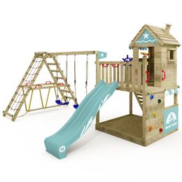 Spielturm Smart Shell mit Rutsche und Sandkasten - Hochwertiger Kletterturm aus Massivholz f&uuml;r Garten - Sicherer Spielplatz f&uuml;r Kinder - Wickey