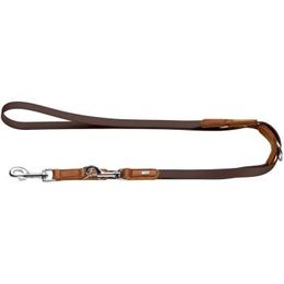 Sport Dog Dog Sport HUNTER verstellbare Hundef&uuml;hrleine wolmar biothane x leder braun 1,6 cm