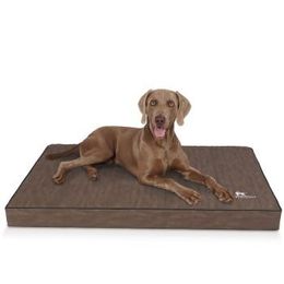 Knuffelwuff orthop&auml;dische Hundematte Palomino aus laser-gestepptem Kunstleder braun XXXL