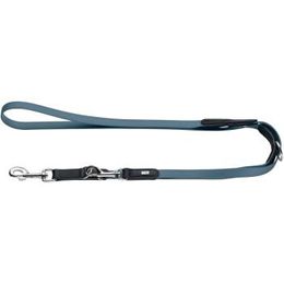 Sport Dog Dog Sport HUNTER verstellbare Hundef&uuml;hrleine wolmar biothane x leder blau 1,9 cm