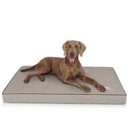 Knuffelwuff orthop&auml;dische Hundematte Palomino aus laser-gestepptem Kunstleder grau L