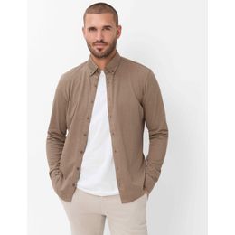 Brax Herren Langarmhemd Style DANIEL cappucino, hellbraun, Gr. L
