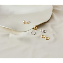 Tchibo - 925 Silber Ring &raquo;Octagon&laquo; - Damen - Gr. 17 - wei&szlig;