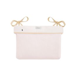 Kikkab boo Wickeltasche mit B&auml;ndern, 33 x 23 x 8 cm, Stickereien, Baumwolle rosa