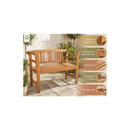 ECONELO 2-Sitzer Gartenbank aus Akazienholz, ca. 115 x 48,5 x 82 cm - Rose