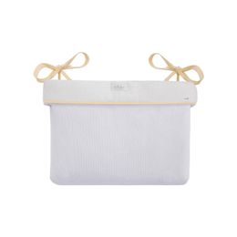 Kikkab boo Wickeltasche mit B&auml;ndern, 33 x 23 x 8 cm, Stickereien, Baumwolle beige