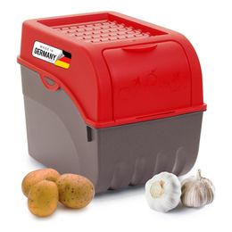 Kartoffel Aufbewahrungsbox gro&szlig; 9L ROT Kartoffelbox Gem&uuml;sebox stapelbar Zwiebelbox Kartoffelkorb Obstbeh&auml;lter Kartoffelkiste Zwiebel Aufbewahrung Frischhaltedose M&ouml;hren&hellip;