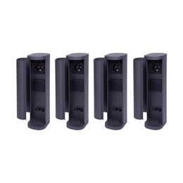 4x Steckdosenturm 2-fach au&szlig;en Anthrazit rund mit Blende IP44 Steckdose Aussen Gartensteckdose Outdoor Steckdoses&auml;ule Garten Steckdosenturm