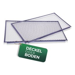Novatool Garten-Komposter Deckel oder Boden, Komposter mit erweiterbarem Stecksytem, pulverbeschichteter Metallkomposter mit 1000 Liter Volumen, Kompost Kompostgitter Kompostkiste Bio Rasenkomposter