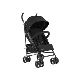 Kikkaboo Kinderwagen K&auml;fer, Stahlrahmen, Korb, abnehmbare Vorderr&auml;der, Fu&szlig;st&uuml;tze schwarz