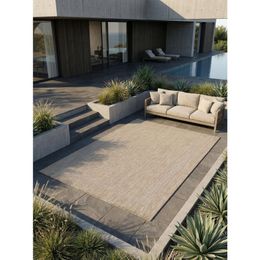 KADIMA DESIGN Outdoorteppich ALSTER, einfarbig, Beige, 60 x 100 cm
