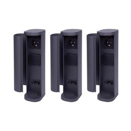3x Steckdosenturm 2-fach au&szlig;en Anthrazit rund mit Blende IP44 Steckdose Aussen Gartensteckdose Outdoor Steckdoses&auml;ule Garten Steckdosenturm