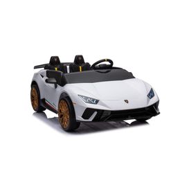 ES-Toys Kinder Elektroauto Lamborghini Huracan Spider Zweisitzer, EVA-Reifen wei&szlig;