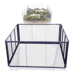Novatool Garten-Komposter Metall 100x100x100 cm, mit erweiterbarem Stecksytem, pulverbeschichteter Metallkomposter mit 1000 Liter Volumen, Kompost Draht Kompostgitter Kompostkiste Bio Rasenkomposter