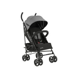 Kikkaboo Kinderwagen K&auml;fer, Stahlrahmen, Korb, abnehmbare Vorderr&auml;der, Fu&szlig;st&uuml;tze dunkelgrau