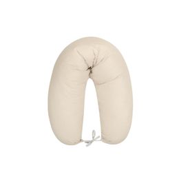 Kikkaboo Stillkissen Dream Big 150 cm lang, 100% Baumwolle, Bezug abnehmbar beige