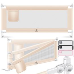 Kesser&reg; Bettschutzgitter Reise Bett Rausfallschutz verstellbar Bed Guard Rail Bumper, Kinder/ Baby, Bettgitter Klappbar, Kinderbett Kinderbettschutzgitter, Tasche, Farbe, H&ouml;he: 72 bis 96cm