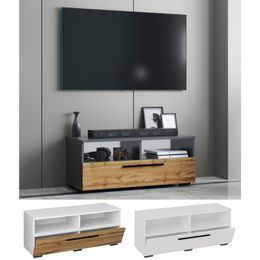 Vcm TV M&ouml;bel Lowboard Fernsehschrank mit ausreichend Stauraum Ma&szlig;e H. 39 x B. 115 x T. 40 cm Fernseh M&ouml;bel &ndash; Arila XL