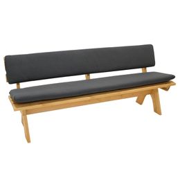 DEGAMO Auflagenset ARIZONA f&uuml;r Bank 4-sitzer 195cm, anthrazit, 2-teilig