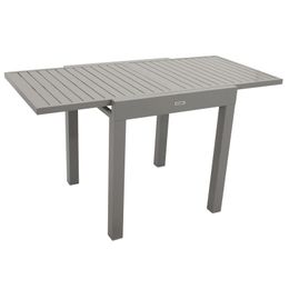 DEGAMO Balkon-Ausziehtisch TIRANA 70/140x70cm, Aluminium silbergrau
