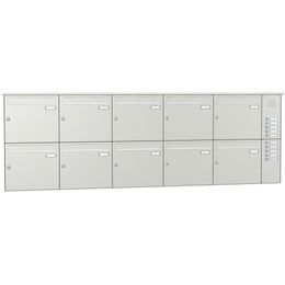 ONZO Aufputzbriefkastenanlage mit Sprechsieb in DB703 10-fach mit...