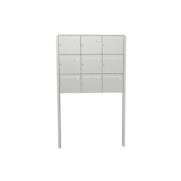 ONZO 9er freistehende Briefkastenanlage in RAL 9007 mit Soft...