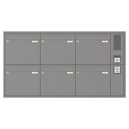 Renz Basic B Briefkastenanlage Unterputz 6-fach mit Sprechfeld in...