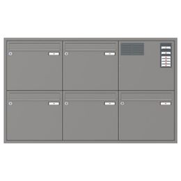 Renz Basic B Briefkastenanlage Unterputz 5-fach mit Sprechfeld in...