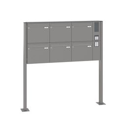 Renz Basic B freistehende Briefkastenanlage 6-fach mit Sprechfeld...