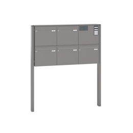 Renz Basic B freistehende Briefkastenanlage 5-fach mit Sprechfeld...