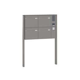 Renz Basic B freistehende Briefkastenanlage 4-fach mit Sprechfeld...