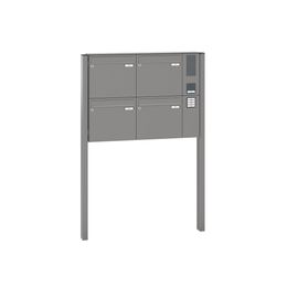 Renz Basic B freistehende Briefkastenanlage 4-fach mit Sprechfeld...