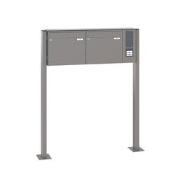 Renz Basic B freistehende Briefkastenanlage 2-fach mit Sprechfeld...