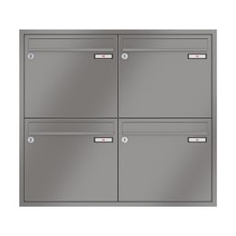 Renz Basic B Briefkastenanlage Unterputz 4-fach in RAL 9007 mit...