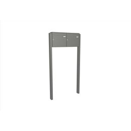HUBER 2er freistehende Briefkastenanlage in RAL 9007 mit 2ten...