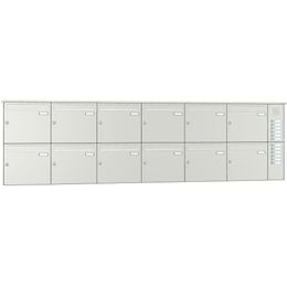 ONZO Aufputzbriefkastenanlage mit Sprechsieb in DB703 12-fach mit...