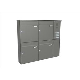 HUBER Aufputzbriefkastenanlage mit Sprechsieb in DB703 4-fach mit...