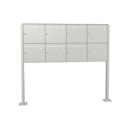 ONZO 7er freistehende Briefkastenanlage in RAL 9007 mit Soft...