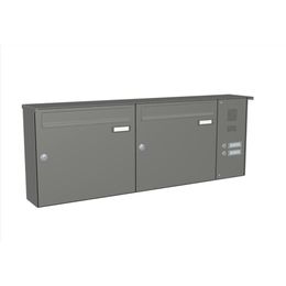 HUBER Aufputzbriefkastenanlage mit Sprechsieb in DB703 2-fach mit...